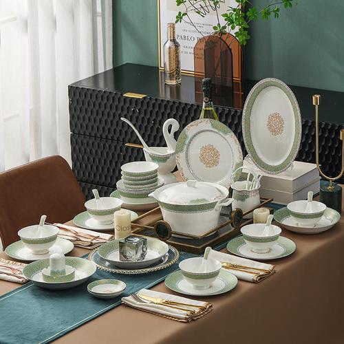 Jual Alat Makan Set Piring Mangkok / Ceramic Dining Plate Set EB Home ...