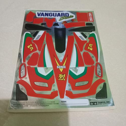 Jual tamiya sticker vanguard sonic premium chassis super II carbon ...