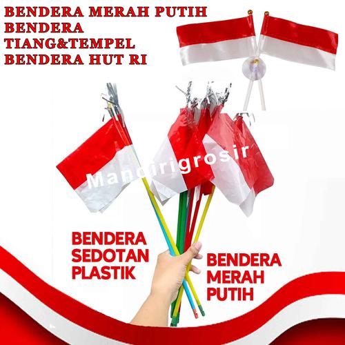 Promo Benderah Merah Putih * Bendera Plastik * Bendera Sedotan & Kain ...