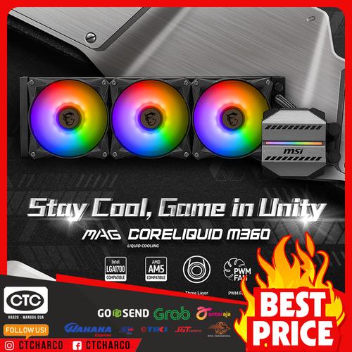 Promo CPU Cooler MSI MAG CORELIQUID M360 - 360mm AIO Liquid CPU Cooler Cicil 0% 3x - Jakarta ...