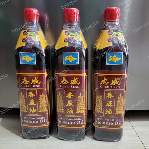 Jual minyak wijen chee seng pure white sesame oil/minyak wijen pagoda ...
