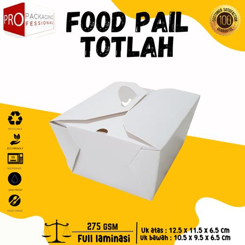 Jual Food Pail Putih | Paper Rice Box | Ukuran Large | Bahan Ivory ...