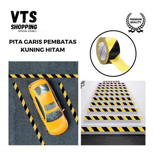 Jual SAFETY LINE TAPE - Lakban Garis Pengaman Kuning Hitam 75MM X 300M ...