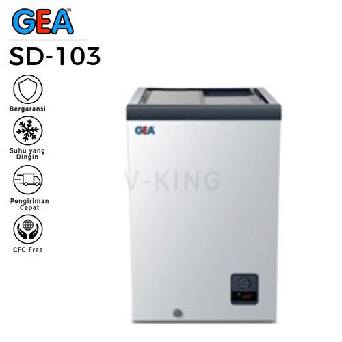 Promo GEA SD-103 / SD103 sliding chest freezer lemari pembeku 100L ...