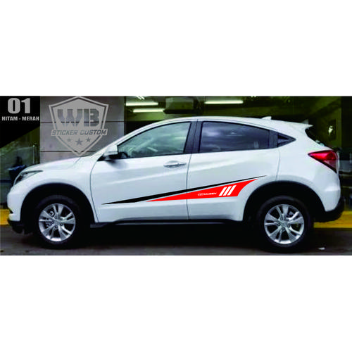 Jual SUDAH 2 SISI Sticker body samping HRV cutting sticker mobil simpel ...