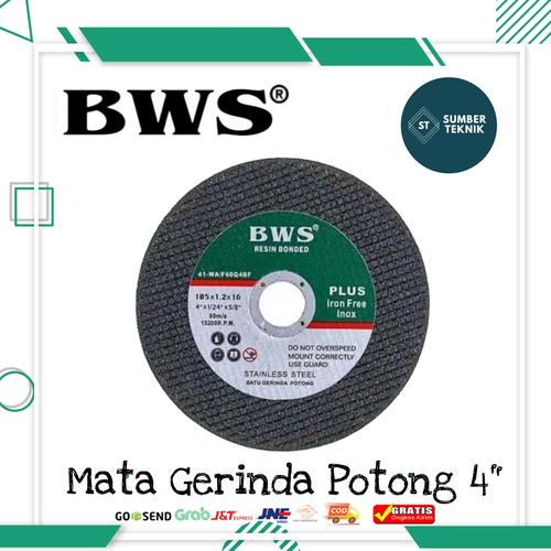 Jual BWS Batu Potong Besi 4 x 1 Mata Gerinda Cutting Wheel Hijau 4 Inch ...