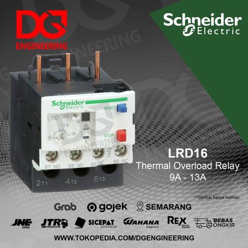 Jual Schneider LRD16 (9 … 13A) Thermal Overload Relay Warna Putih ...