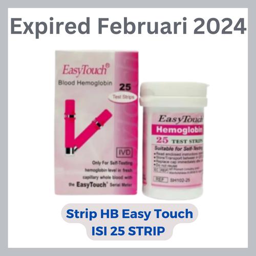 Jual Easy Touch Tes Hemoglobin / Strip Hb HB / Stik Hemoglobin isi 25 ...