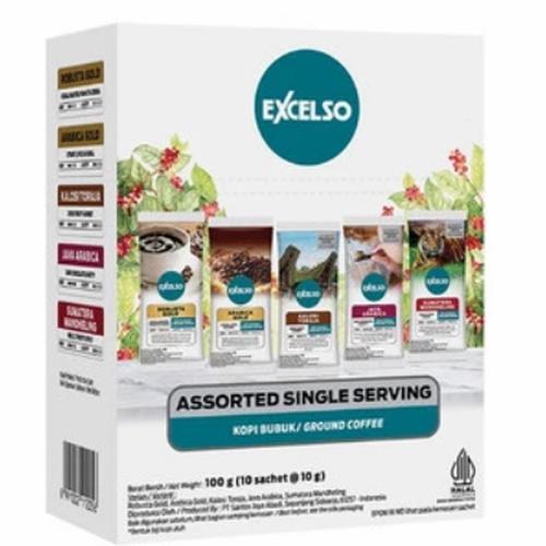 Jual Excelso Kopi Bubuk Assorted Single Serving 10 x 10 gram Ground ...