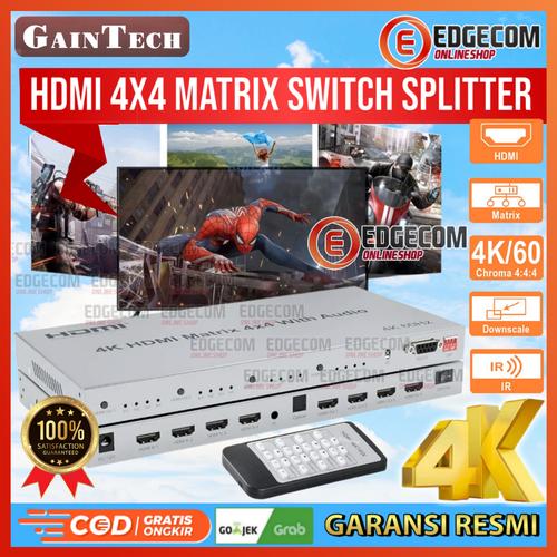 Jual GAINTECH HDMI 2.0b 4x4 Switch & Splitter Matrix Support 4K 3D EDID ...