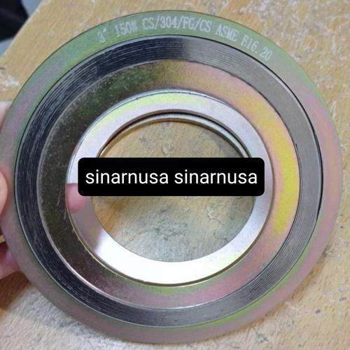 Jual Spiral Wound Gasket SWG Ansi 150 Besi 3 " inchi Carbon Steel ...