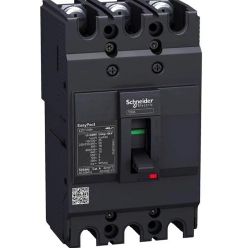 Jual MCCB 3 Phase 100 Ampere 3P 100A ORI SNI Schneider EasyPact EZC100F ...
