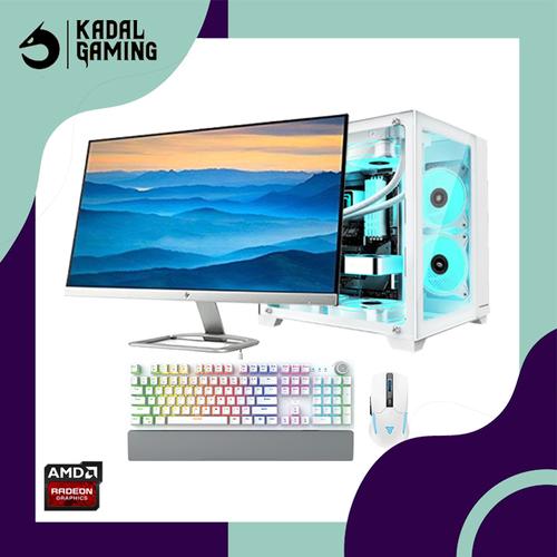 Jual PC GAMING FULL WHITE RYZEN 5 4600G VGA RADEON 16GB RAM FULLSET 24 ...