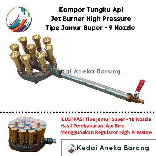 Jual Kompor Jamur Super 9 Burner Api High Pressure Tekanan Tinggi Gas ...