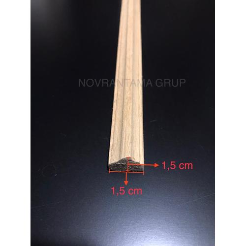 Jual Lis Kayu Profil Wall Moulding MoldingWainscoting 1,5x1,5cm Lis ...