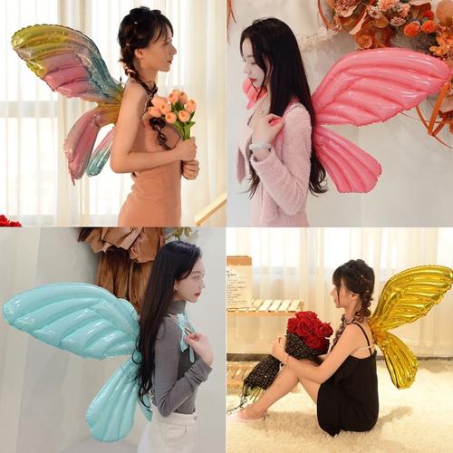 Promo Balon Foil Bentuk SAYAP KUPU Wearables Anak dan Dewasa - Gold ...