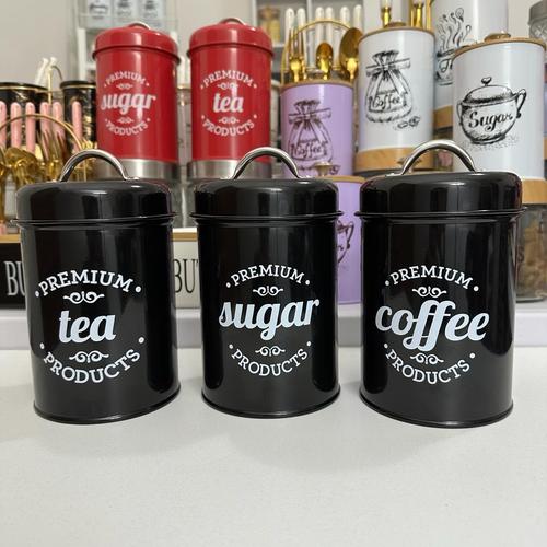 Promo Tempat Gula Kopi Teh Set 3in1 / Wadah Penyimpanan Kopi Gula Teh ...