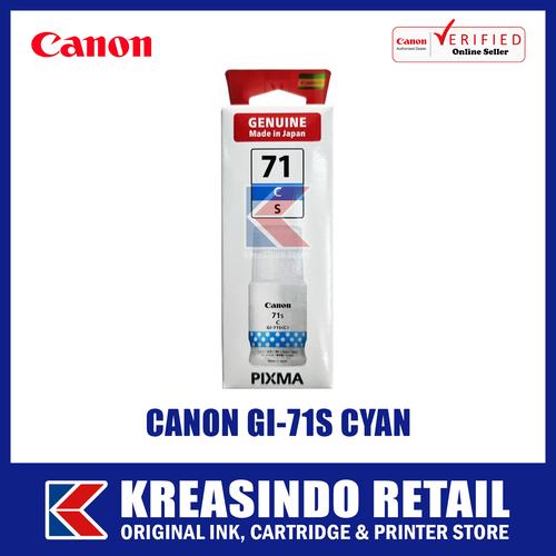 Jual Tinta Canon GI-71S C Small Cyan GI71S 71 S Original - Kota ...