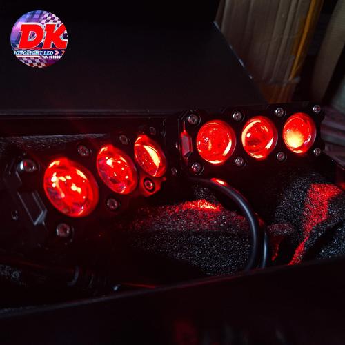 Promo Lampu laser mini proji SQL 3 mata devil eyes merah sinar putih ...