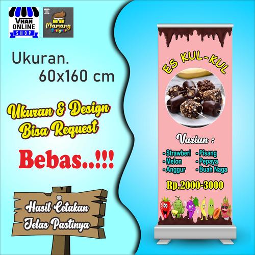 Jual Cetak Spanduk Banner Es Kul Kul, Es Lumur Coklat, Model Berdiri ...