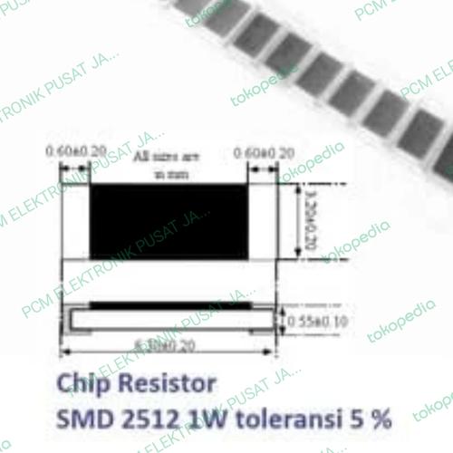 Jual r resistor smd 3r 3r0 3ohm 3 ohm 5w 5watt 5 watt 2512 - Jakarta ...