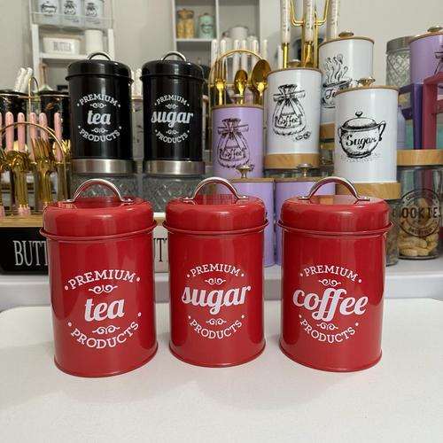 Promo Tempat Gula Kopi Teh Set 3in1 / Wadah Penyimpanan Kopi Gula Teh ...