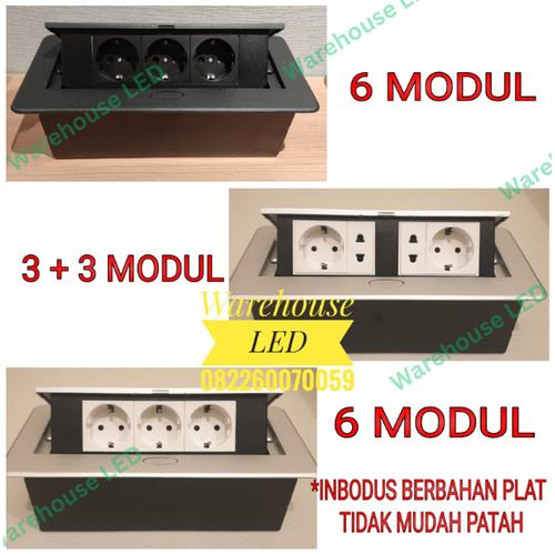 Jual Stop Kontak Meja isi Stopkontak BISA DI CUSTOM model Flip Up 6 ...