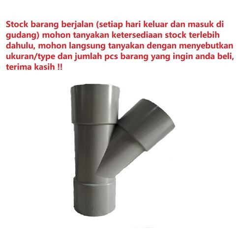 Jual Cabang Y branch 45 45° 8" 8 inch fitting pipa PVC ada RUCIKA dan ...