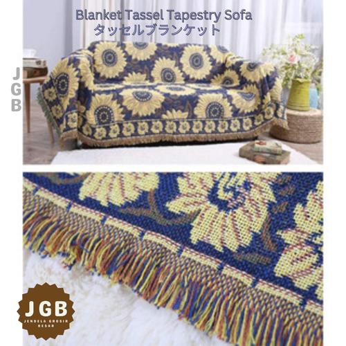 Jual Blanket Tassel Sofa Cover 130 - 180 Cm / Selimut Permadani Rajut ...
