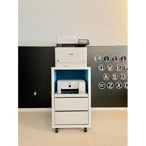 Jual Stand Meja Printer Penyimpanan Minimalis Warna Putih bahan Kayu ...