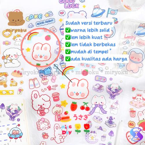 Jual Sticker Dekorasi Beruang Bear Sticker Transparan Besar Stiker Momo ...