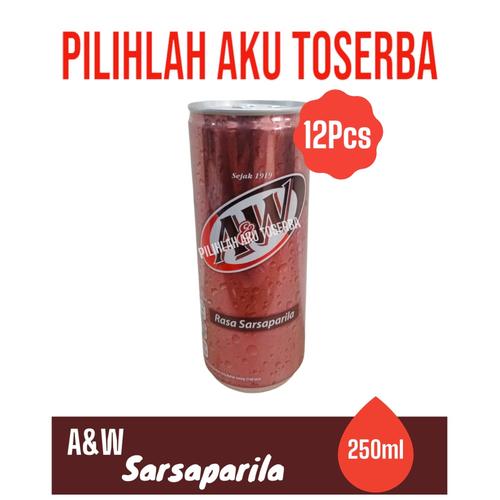 Jual A&W Sarsaparila Root Beer KALENG CAN 250 ml - ( HARGA 12 Kaleng ...