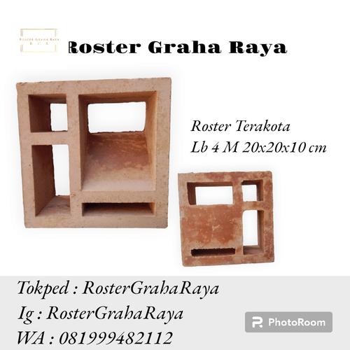 Jual Roster Terakota Lb 4 Minimalis 20x20/lubang angin minimalis ...