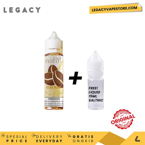 Jual Liquid Malay Tickets Nafas Kopi Susu Freebase 60ml free 15ml ...