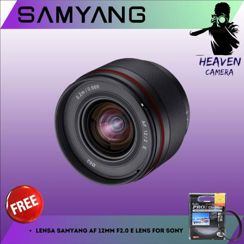 Jual LENSA SAMYANG AF 12MM F2.0 APSC LENS FOR SONY E-MOUNT - BOX PUTIH ...