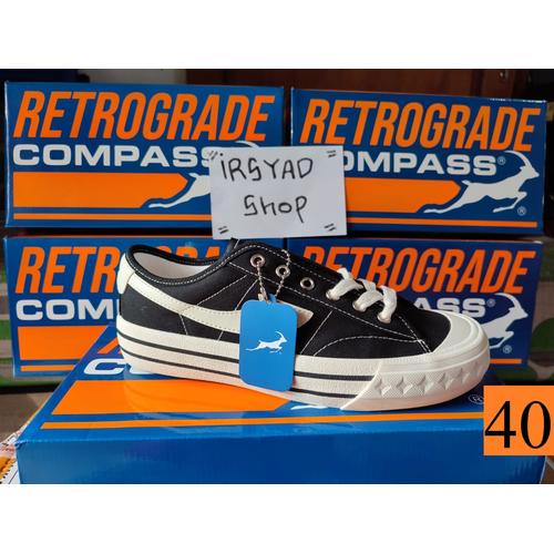 Jual Sepatu Compass Retrograde Low Black White kompas hitam putih - 40 ...