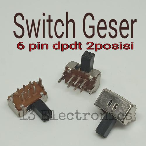 Jual Switch Geser 6pin dpdt 2posisi saklar geser mini 6pin - Kab ...