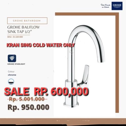 Jual GROHE BAUFLOW 31220000 KRAN SING CUCI PIRING COLD WATER ONLY ...