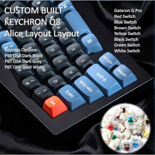 Promo Custom Built Keychron Q8 Knob Alice Layout QMK Mechanical ...