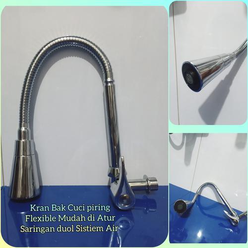 Jual KRAN ANGSA FLEXIBLE/KRAN BAK CUCI PIRING/KRAN SINK STENLIS ...