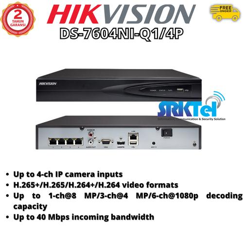 Jual Hikvision DS-7604NI-Q1/4P NVR 4Ch Up to 4MP 4 Port Poe - Jakarta Utara - SRKTel | Tokopedia