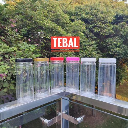 Jual Toples Tabung 500ml Slim / Toples Plastik 500ml / Toples Bawang Kue / Toples Snack - Gold ...