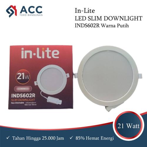 Jual InLite Lampu LED Panel Plafon Slim Downlight 21W 21 Watt INDS602R ...