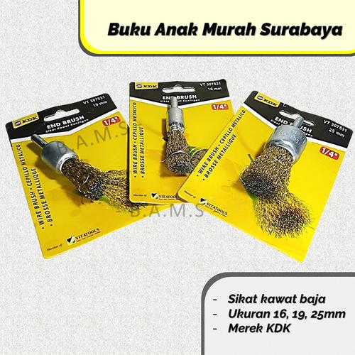 Jual SIKAT KAWAT BAJA 16 19 25 MM BULAT MANGKOK MATA BOR SIKAT TANGKAI ...