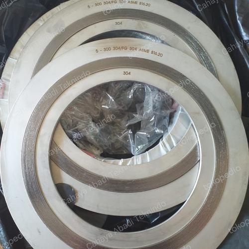 Jual SWG Ansi 300 SS304 ukuran 5"inch / Spiral Wound Gasket 300# SS 304 ...