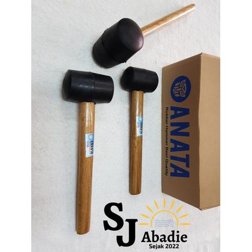 Jual (1 PC) Palu Karet Kayu Ubin Keramik ANATA Gagang Kayu Bodem 8 16 ...