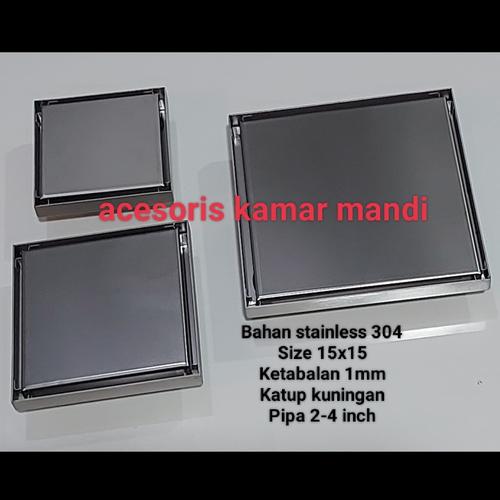 Jual smart drain stainless stel 304 ukuran 15cm x 15cm - Jakarta Pusat ...