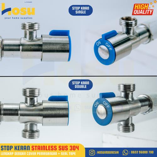 Jual Stop Kran WC Single & Double / Kran Shower T Cabang Monoblock SUS 304 - Kab. Bandung Barat ...