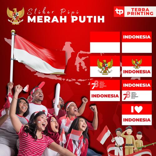 Jual Stiker pipi merah putih - stiker bendera indonesia [ Min 100 Pcs ...