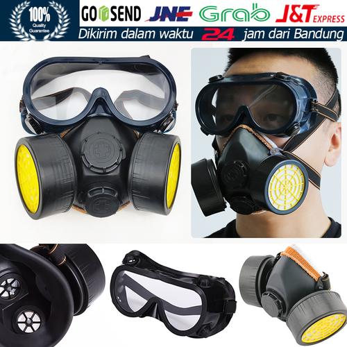 Jual Masker Gas Respirator Full Face Masker Dust Double Filter Chemical ...